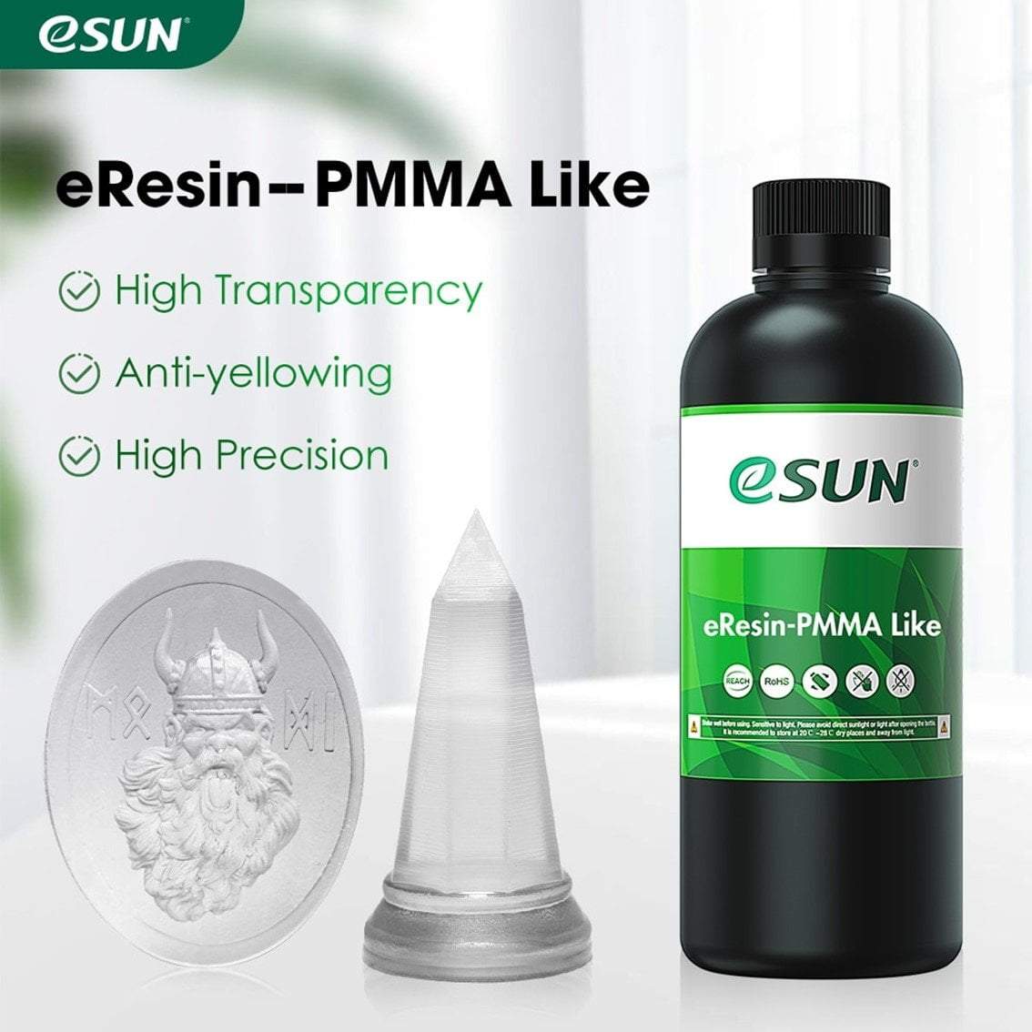 eSun PMMA Like 3D Print Resin 1kg | Cubic Technology