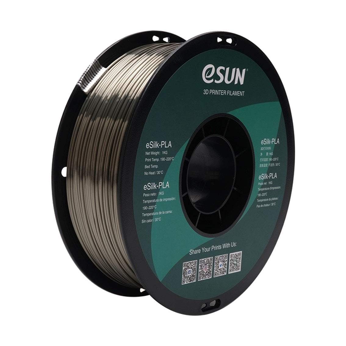 eSun Silk PLA 3D Print Filament 1.75mm 1kg | Cubic Technology