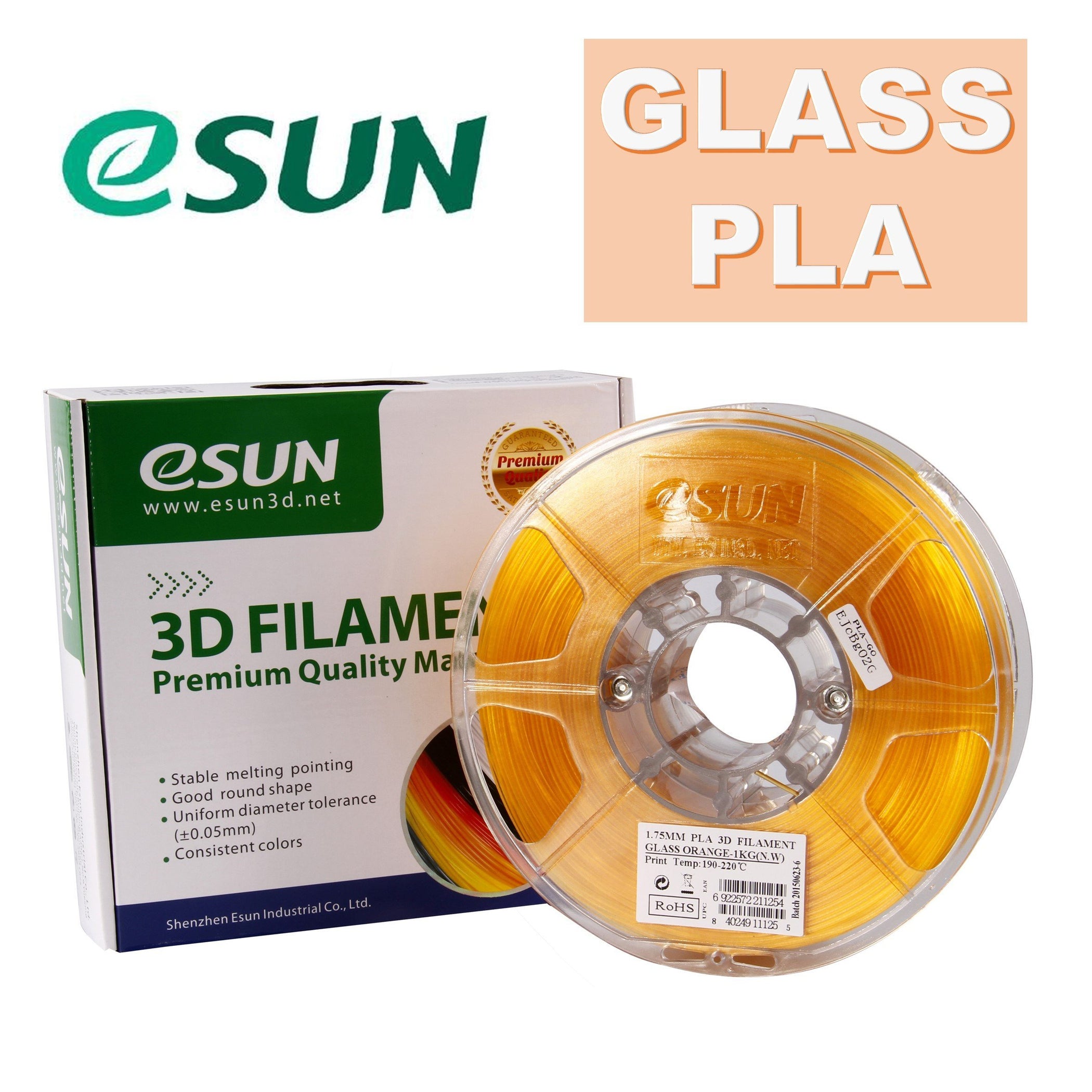 eSUN Glass PLA 3D Filament 1.75mm 1kg | Cubic Technology