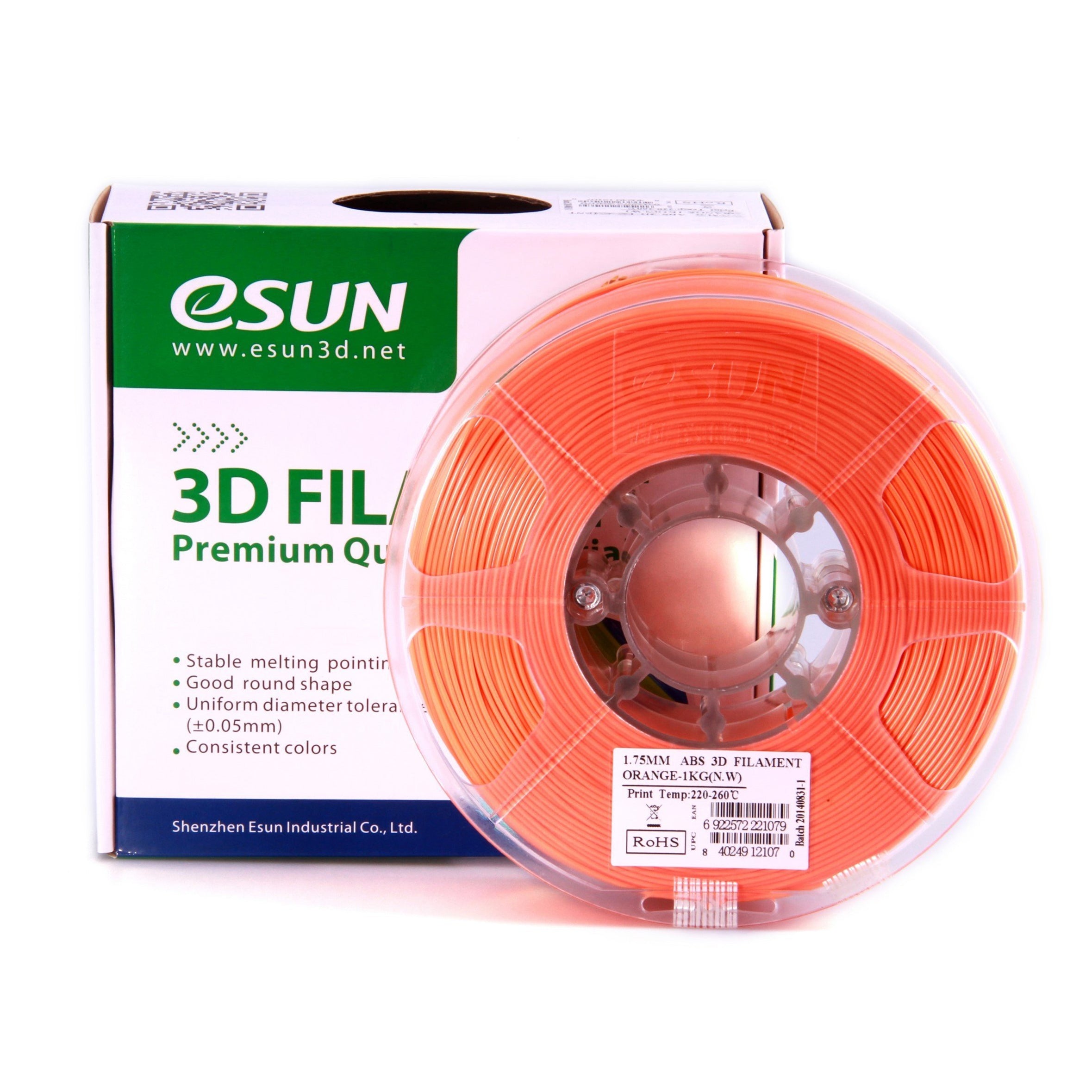 eSUN ABS 3D Filament 1.75mm 1kg | Cubic Technology